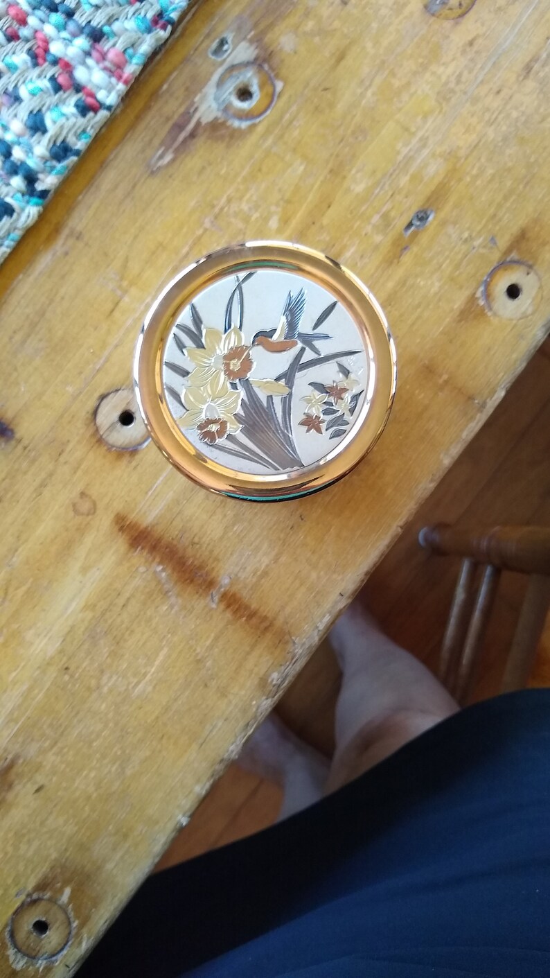 Vintage Japanese Art of Chokin Engraved Trinket Box With 24K - Etsy