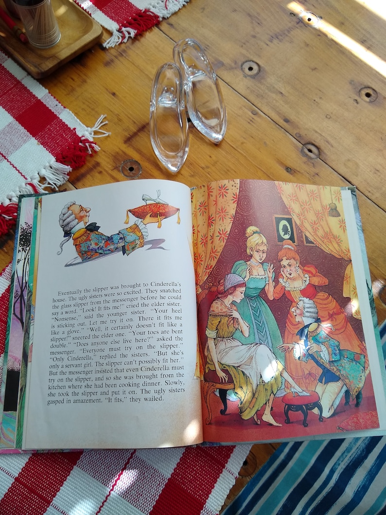 Cinderella Glass Slippers With Storybook | Etsy