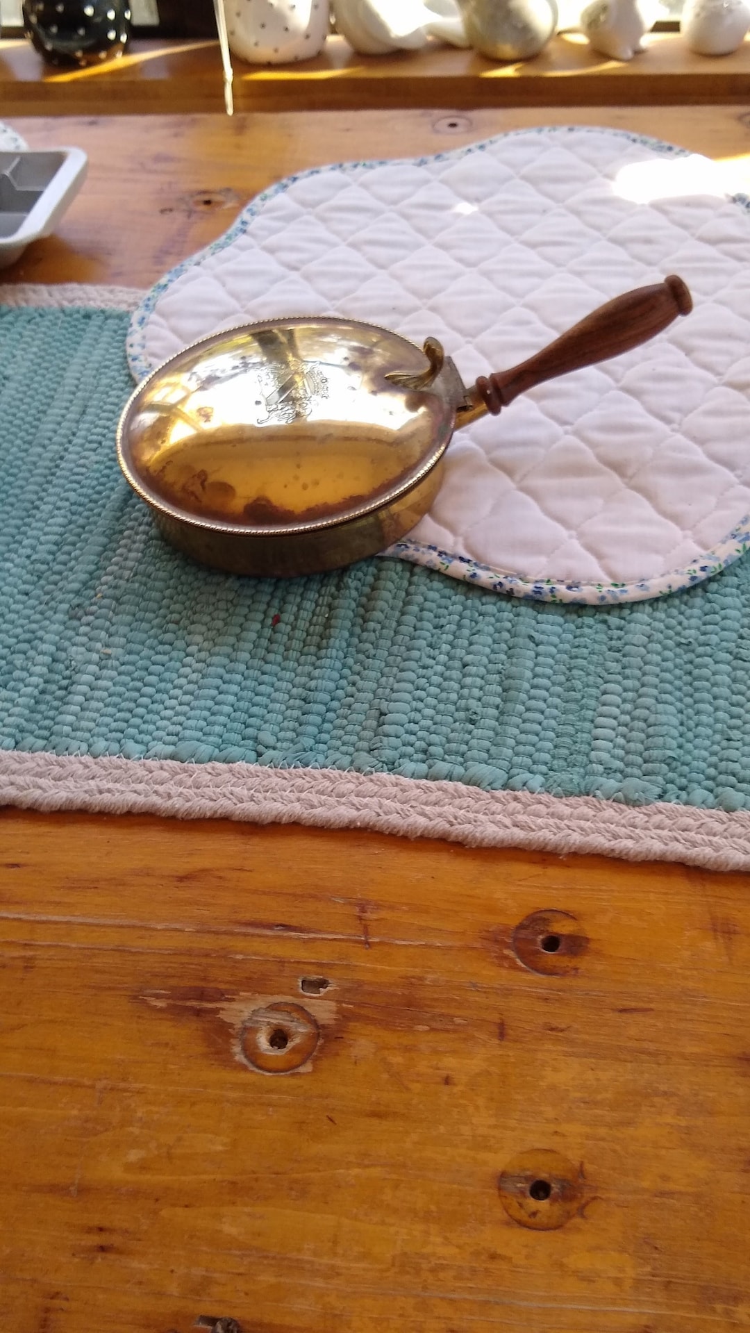 Vintage 6" Brass Silent Butler, Dining Table Crumb Catcher, Ashtray, or ...