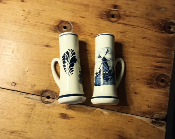 Delfts Holland Schnapps Shot Glasses | Set of Two Ceramic Cups ...