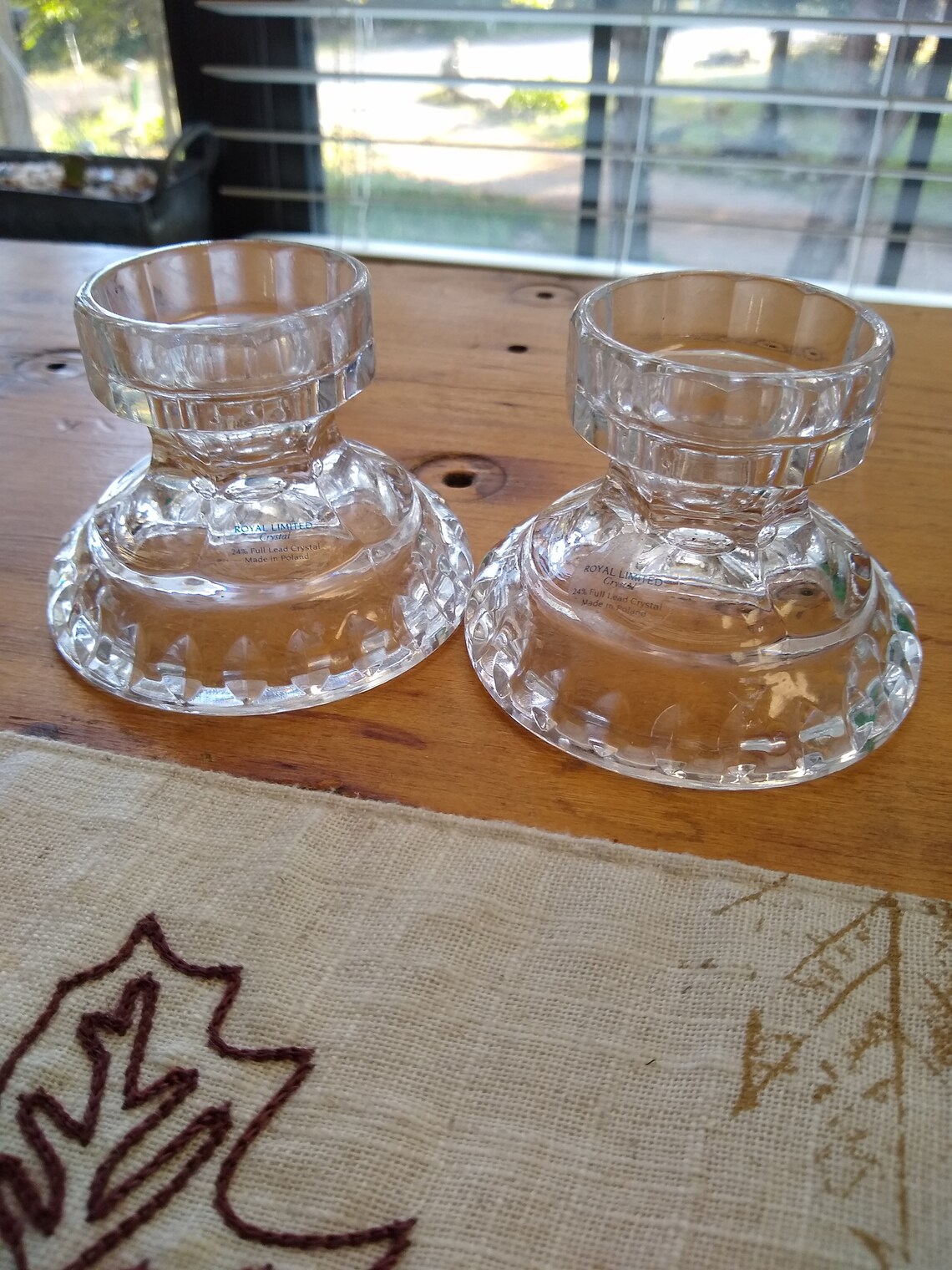 Royal Limited 24% Full Lead Crystal Candle Holders - Etsy