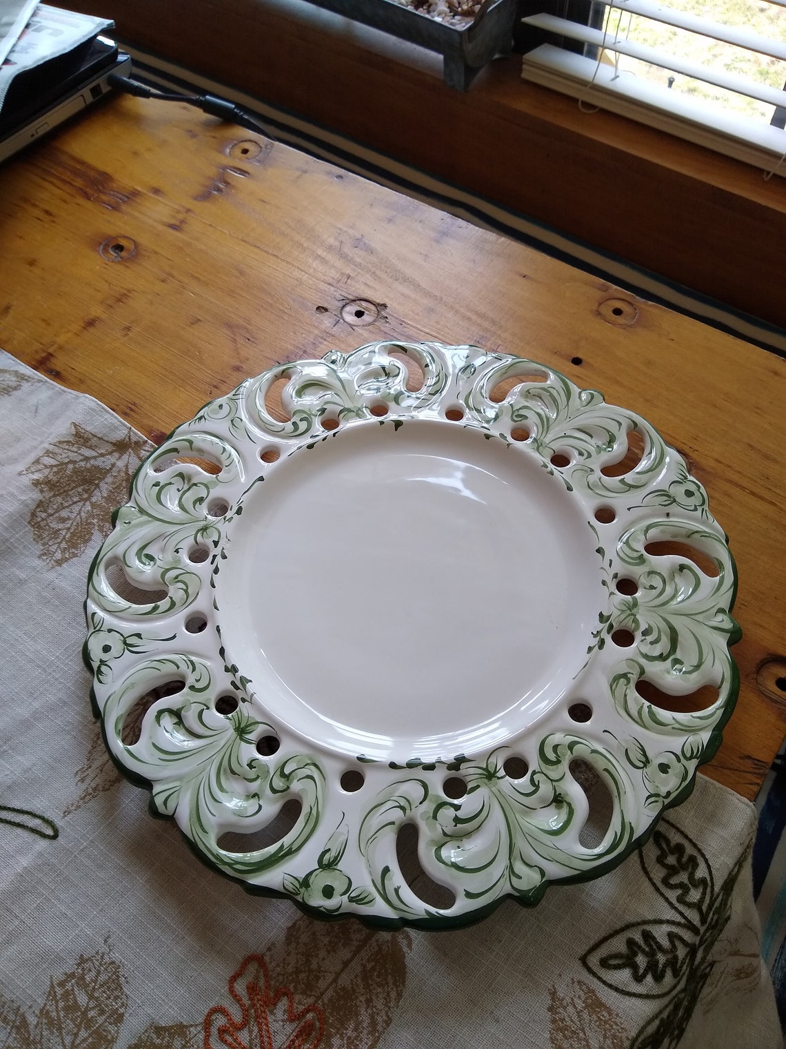 Vestal Hand Painted From Alcobaca, Portugal Display Plate - Etsy