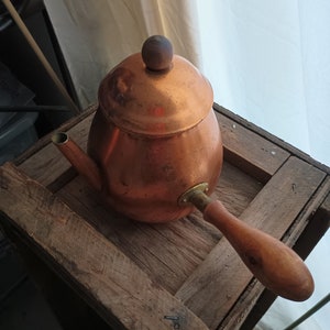 Vintage TAGUS Copper Espresso Pot Coffee Wood Handle - Etsy