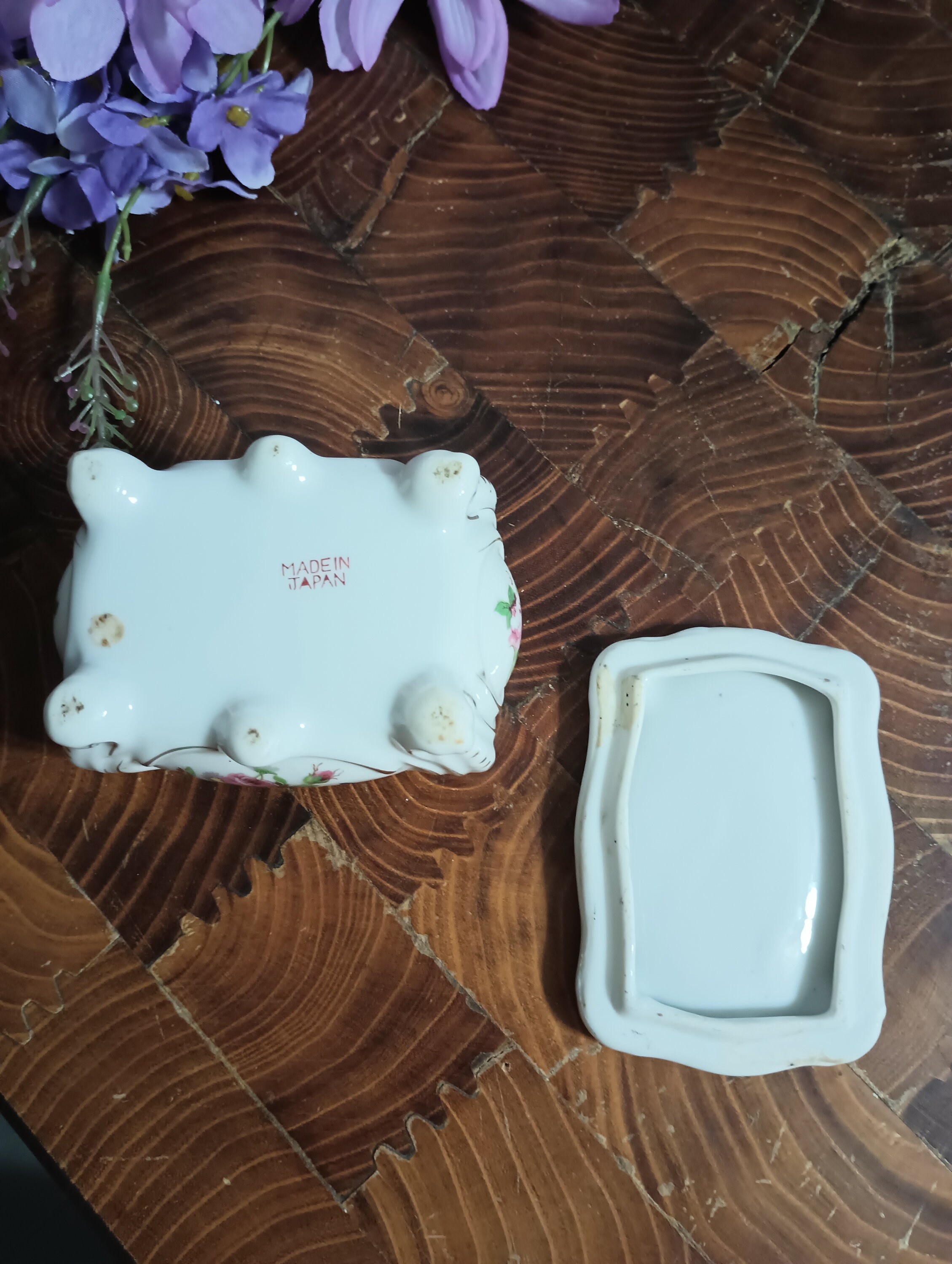 TT Takito Hand Painted Porcelain Cigarette Box - Made in Japan - Rare ...