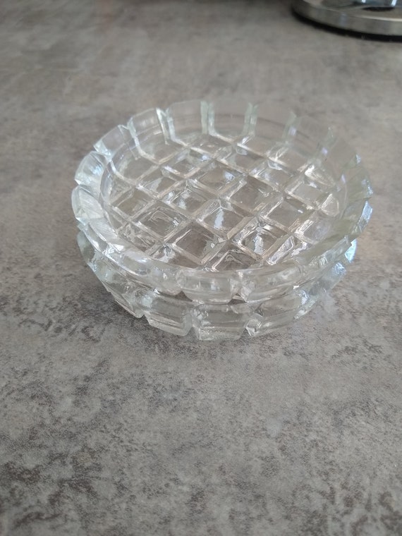 Pair of Vintage Round Waffle Pattern Coasters - Etsy