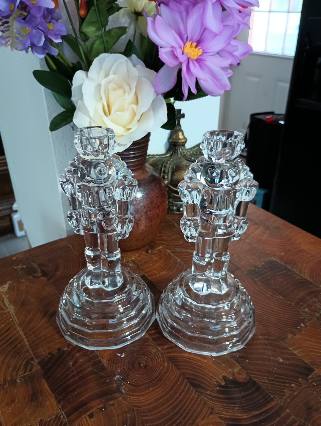 St George Crystal Holiday Elegance Christmas Crystal Nutcracker Candle ...