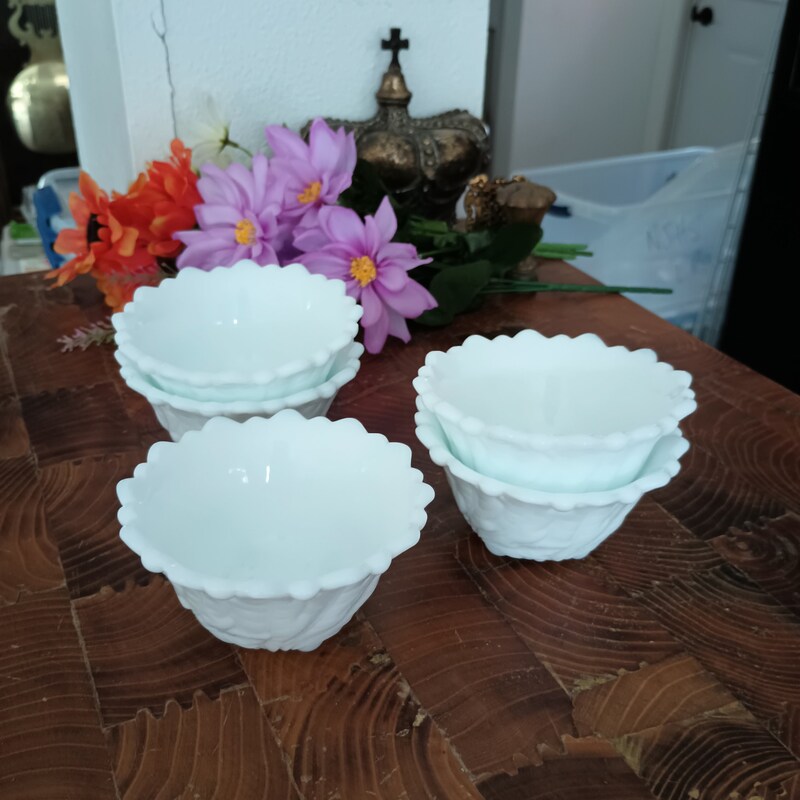 White Milk Glass - Etsy