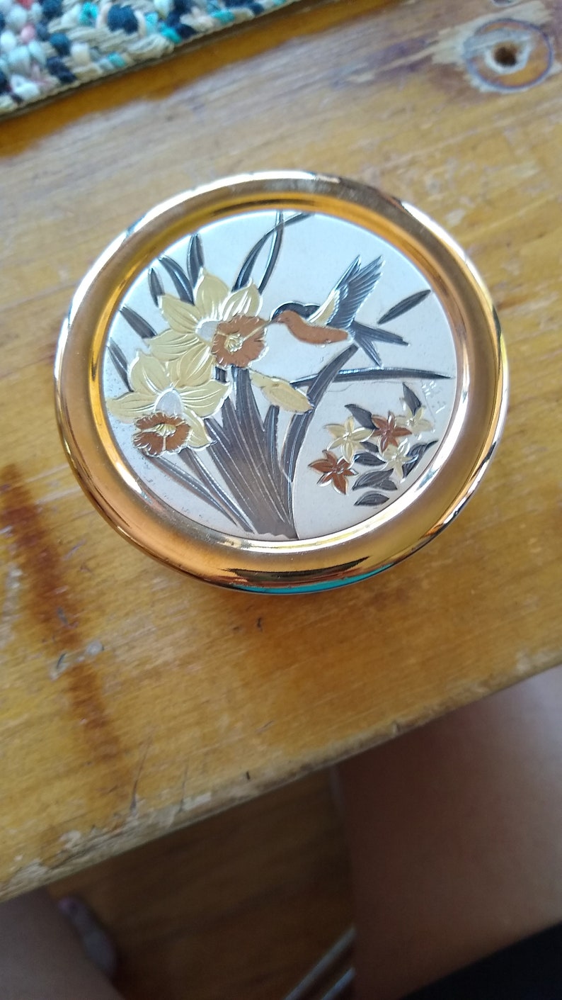 Vintage Japanese Art of Chokin Engraved Trinket Box With 24K - Etsy