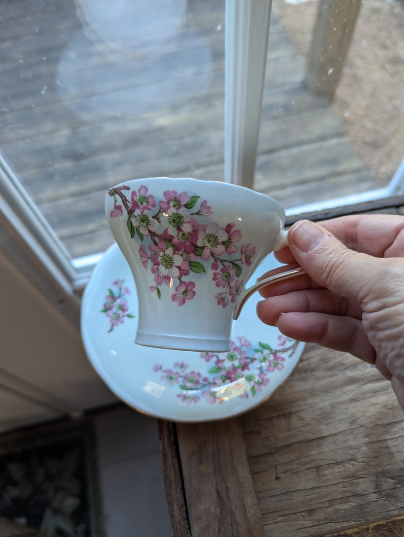 Vintage Aynsley England Teacup and Saucer: Fine Bone China Floral Set ...