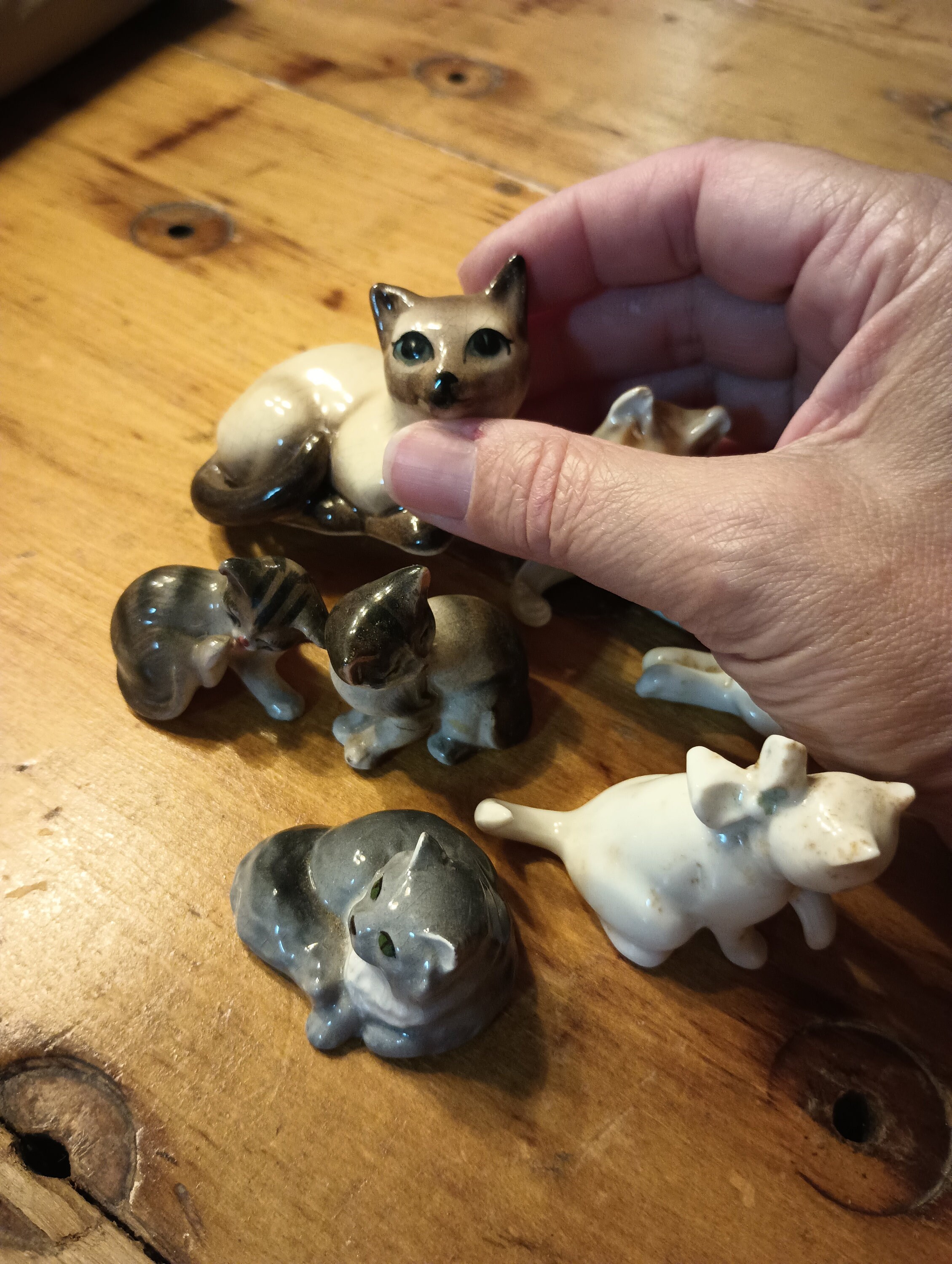 A Clowder of Cat Figures - Etsy