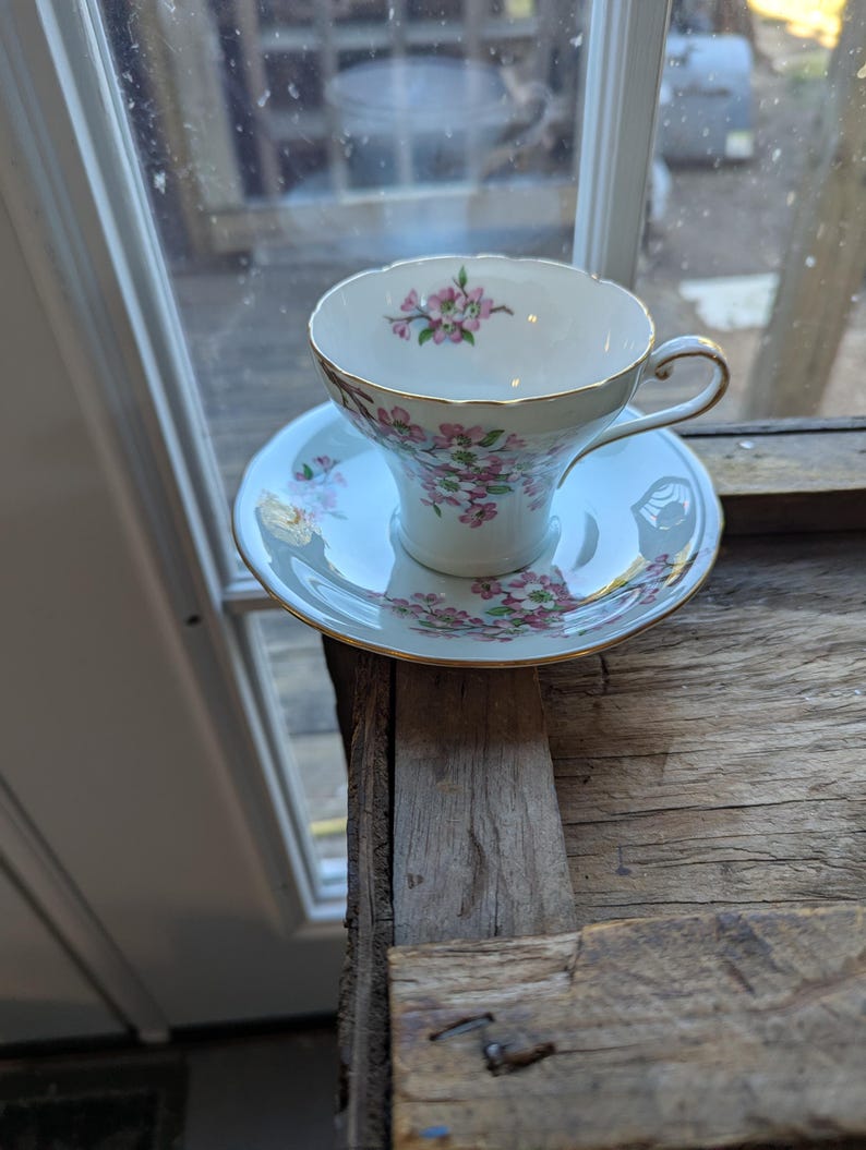 Vintage Aynsley England Teacup and Saucer: Fine Bone China Floral Set ...