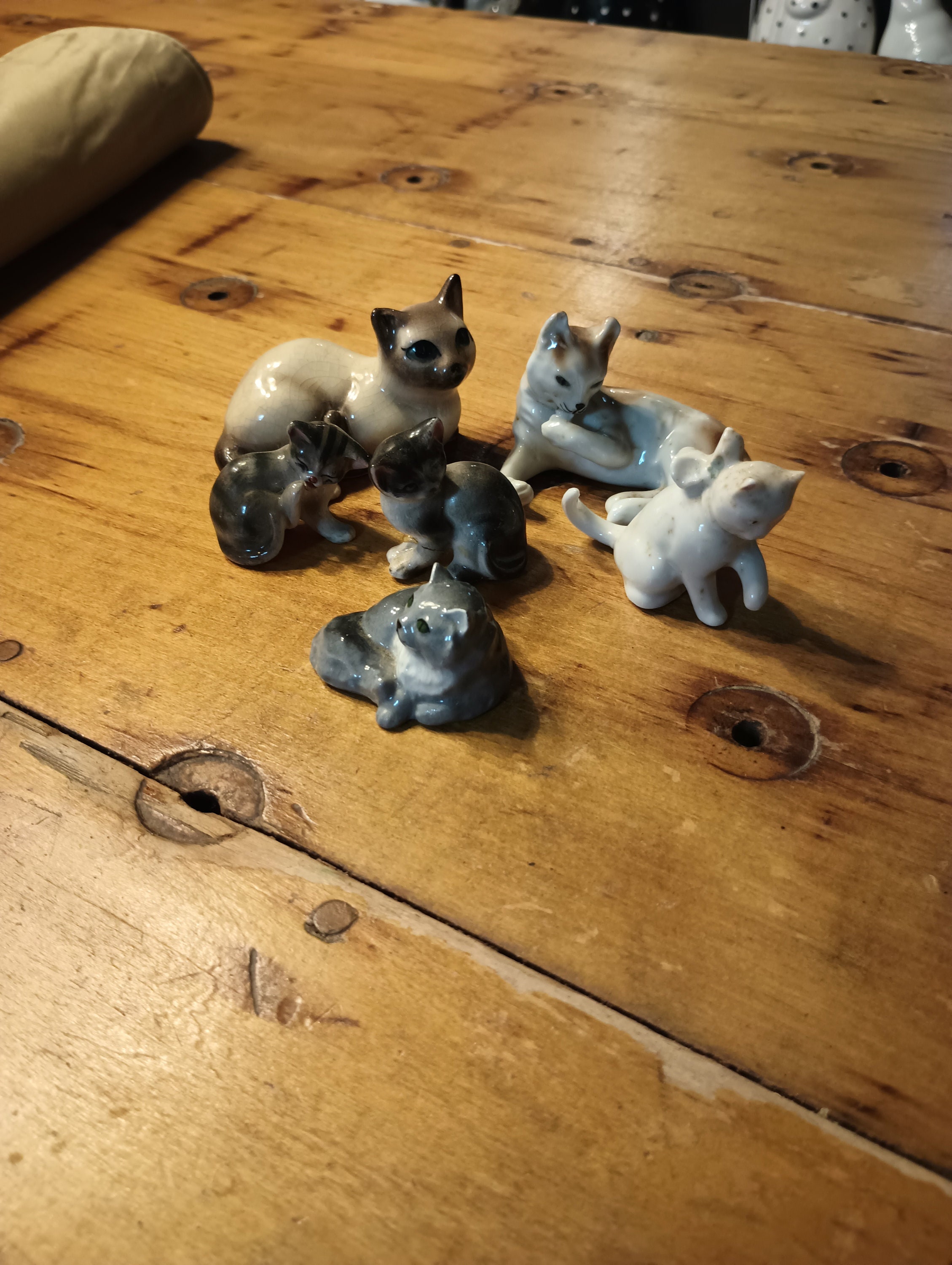 A Clowder of Cat Figures - Etsy