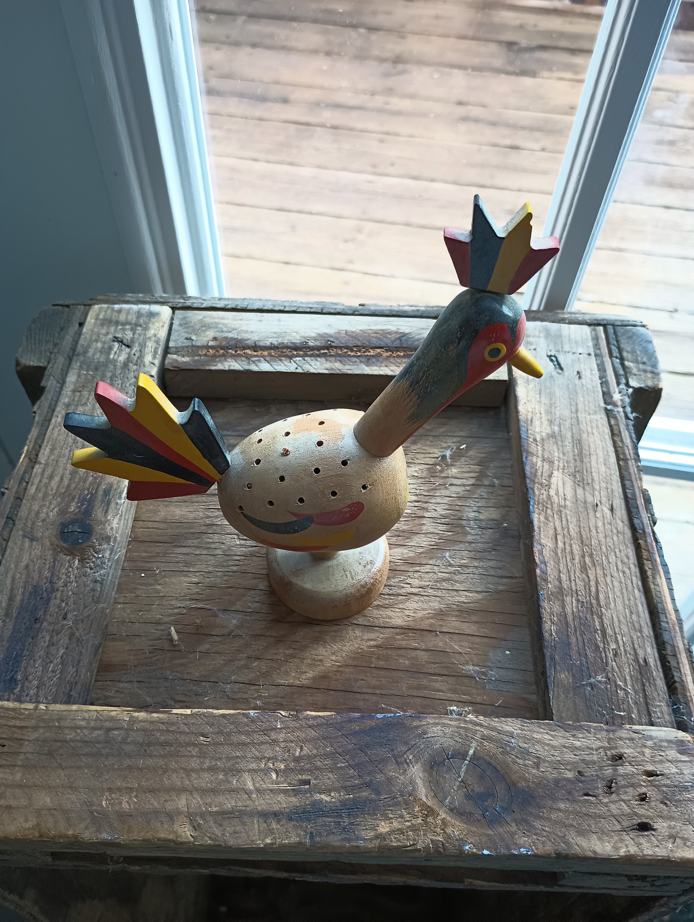 Vintage Wood Rooster Appetizers Toothpick Holder Snacks Folk - Etsy