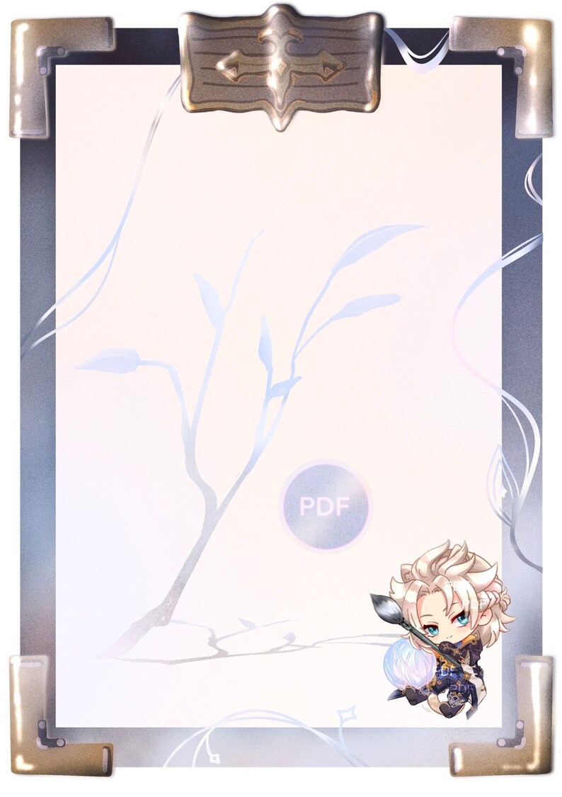 Albedo, Genshin Impact, Printable Worksheet, Notebook Cover, Print, Fan ...