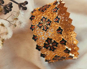 Gold Filigree Bangle | Etsy