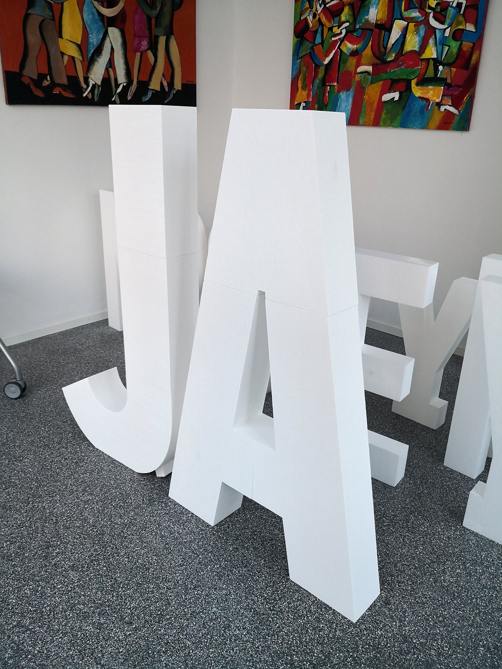 3D Letters Made of Polystyrene, Number, Painted, Colored, Color ...