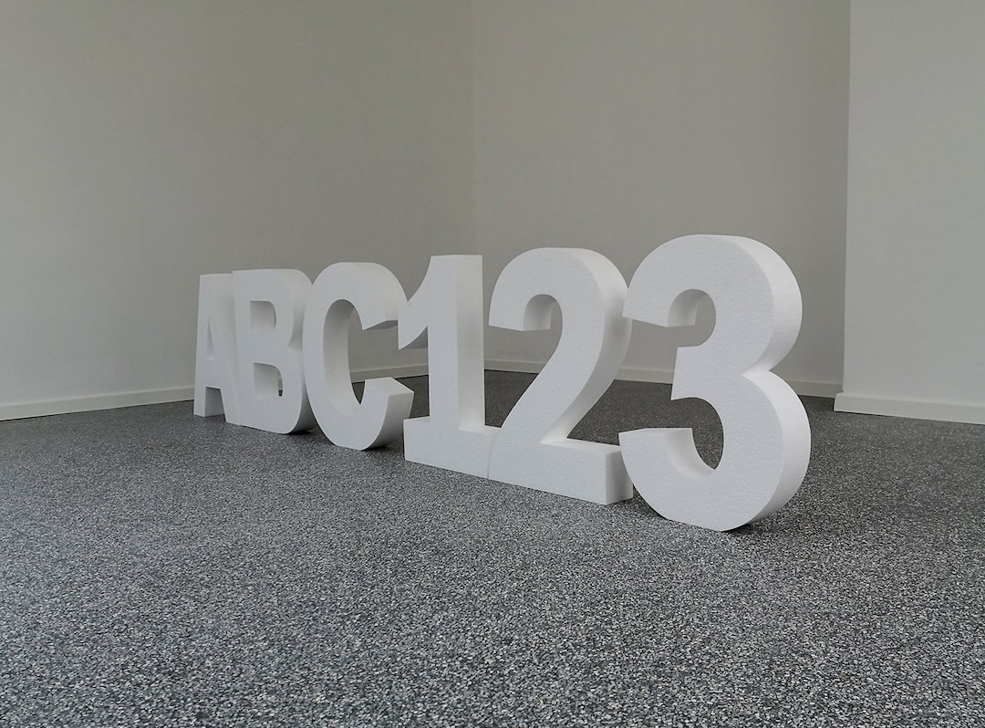 Styrofoam Letters Number Any Letter Styrofoam 70-50 Cm / 27-20 Inch ...