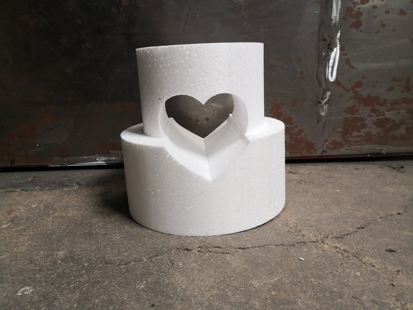 Styropor Torte Herz Kreis Zylinder Form Dummy Herzausschnitte | Etsy
