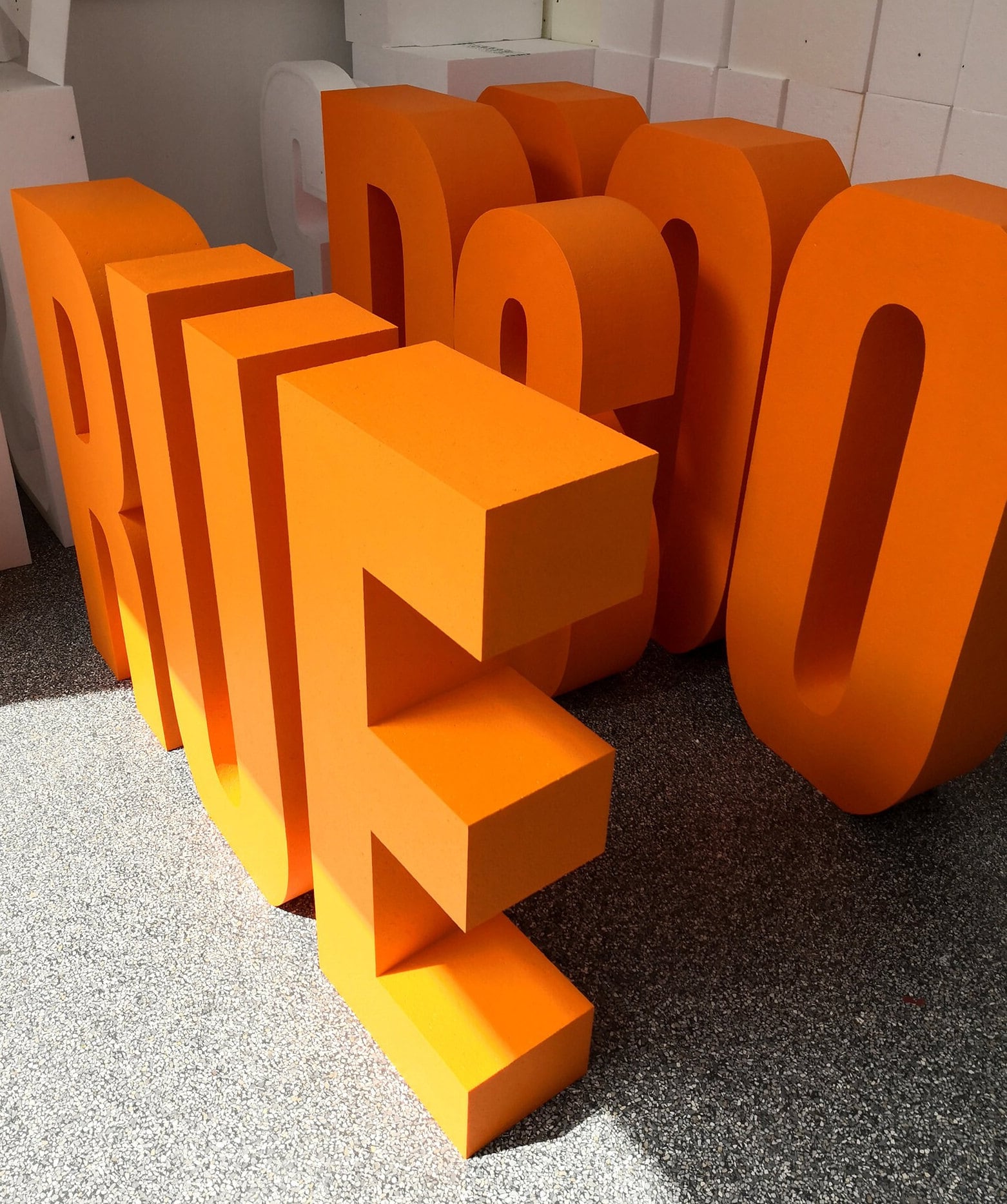 3D Letters Made of Polystyrene, Number, Painted, Colored, Color ...