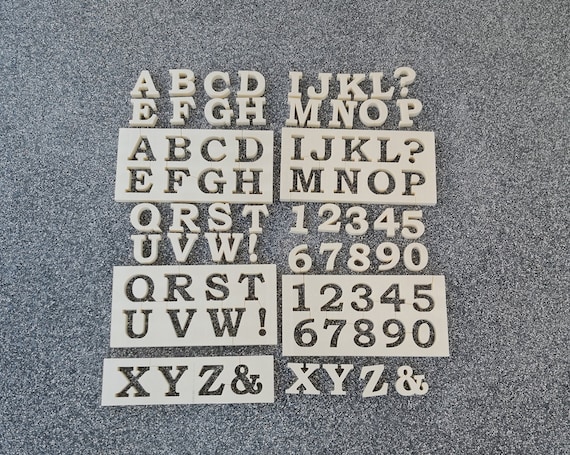 Complete ALPHABET 26 Letters 13 Numbers Sign Number ABC | Etsy