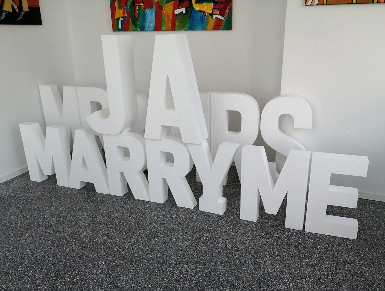 MARRY ME Letters Styrofoam Lettering Wedding Marriage Proposal ...