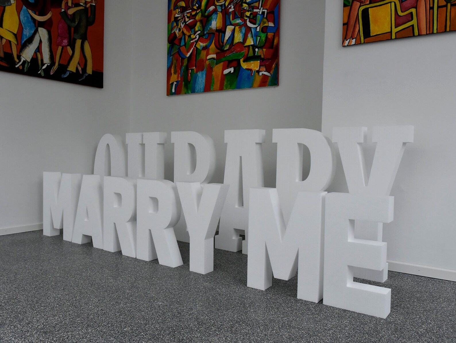 MARRY ME Letters Styrofoam Lettering Wedding Marriage Proposal ...