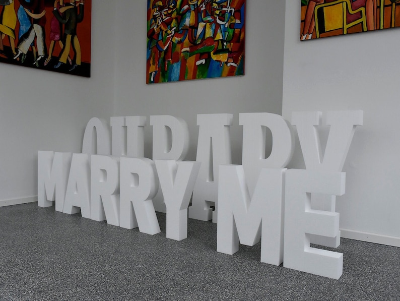 MARRY ME Letters Styrofoam Lettering Wedding Marriage Proposal ...