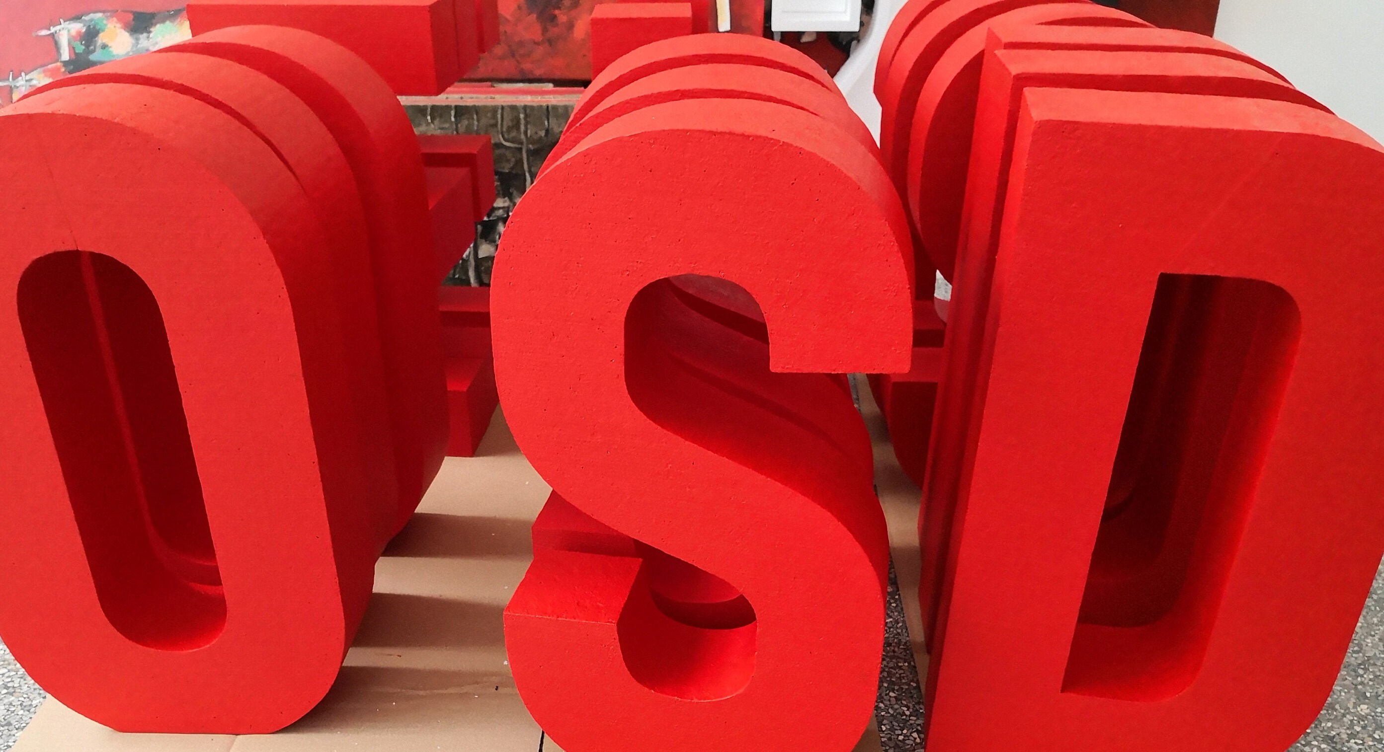 Any Number Styrofoam Painted Color Color Selection 90-70 Cm / 35-27 ...