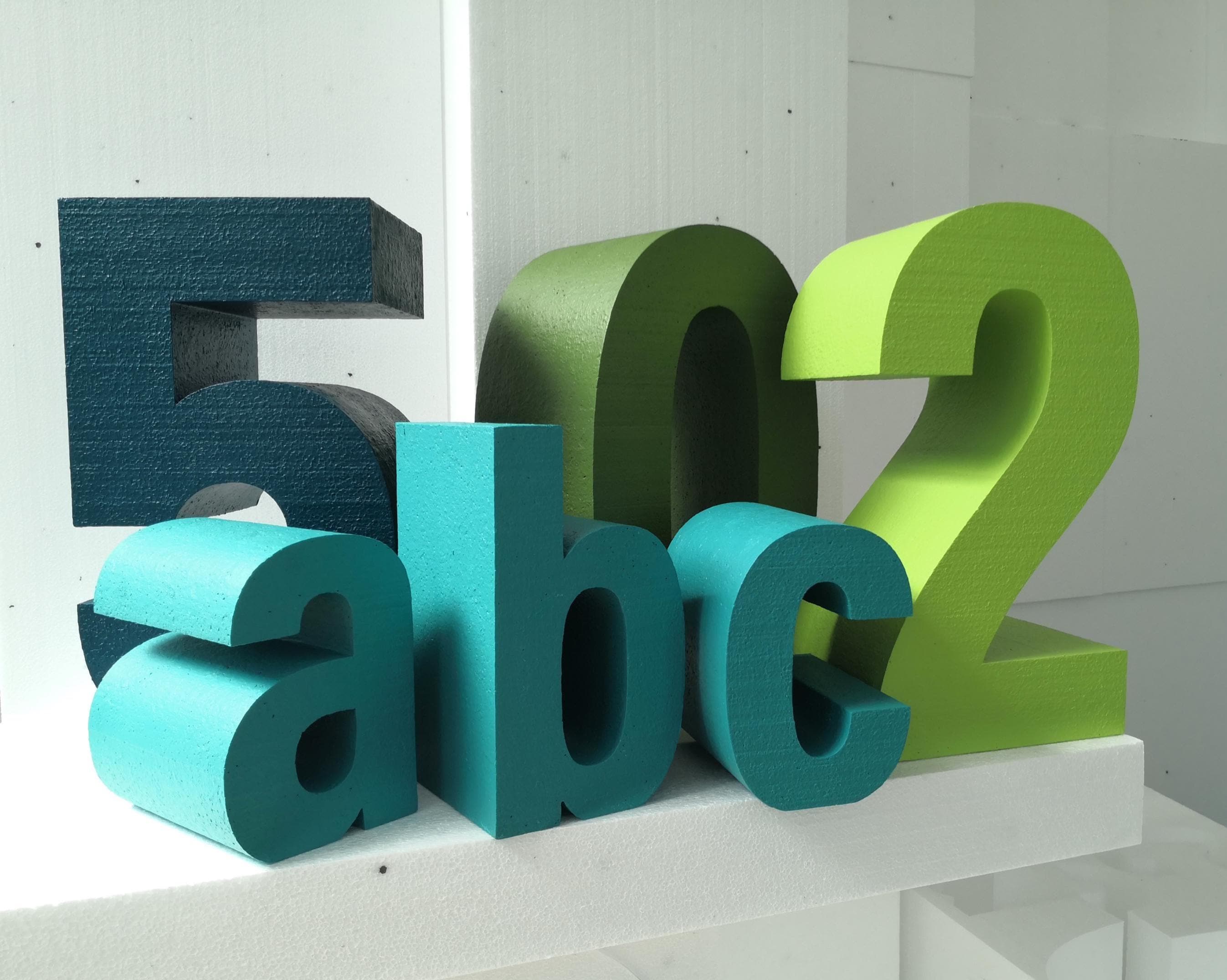 Letter Number Styrofoam Logo Painted Colored Color Color Selection ...