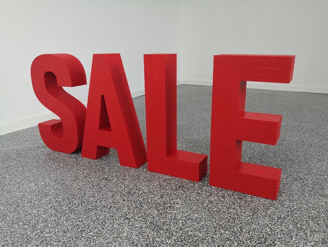 Styrofoam Lettering SALE Sign Outdoor Advertising Shop Sale Window ...