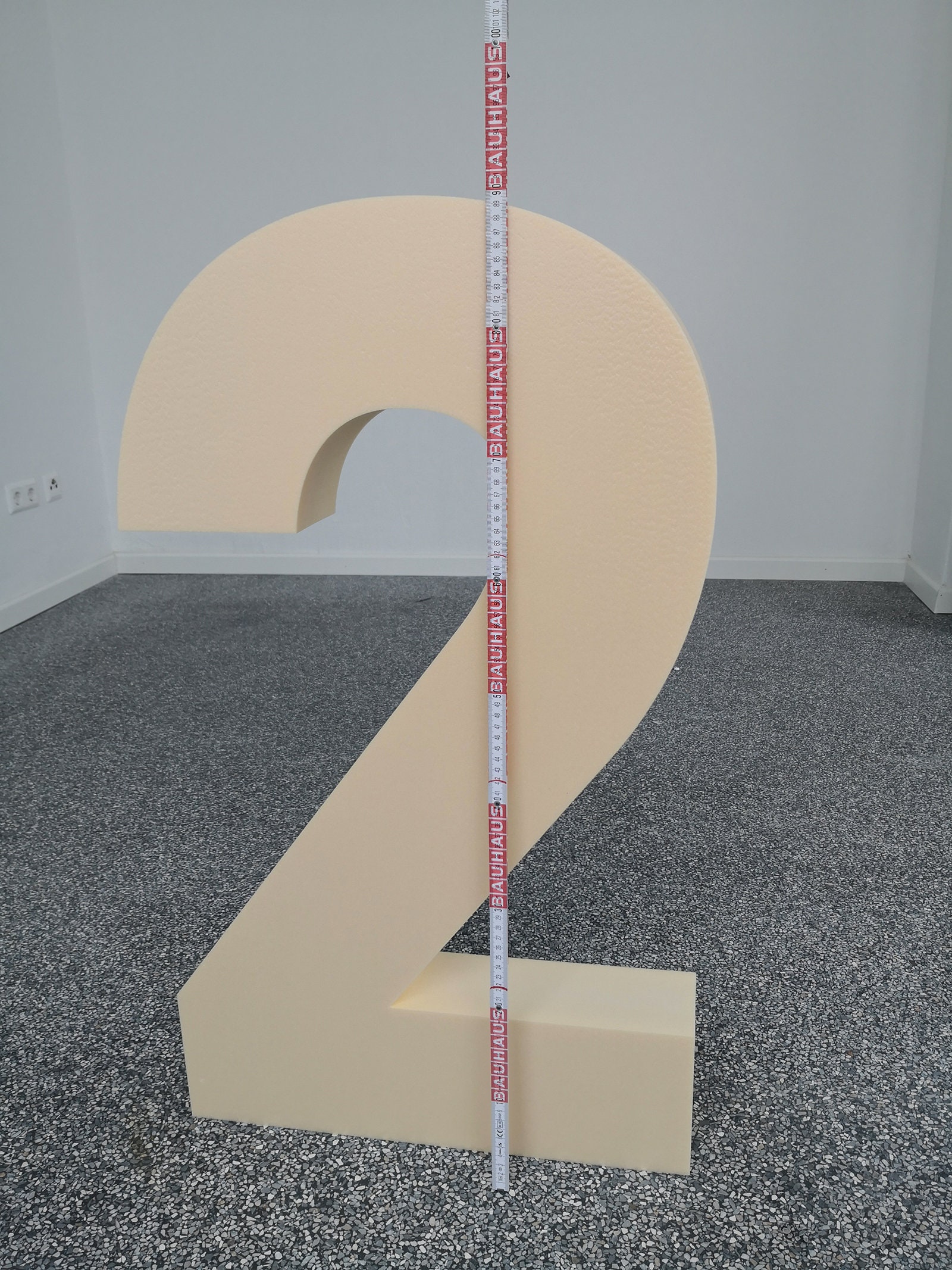 Betongießform ZAHL BUCHSTABE ZIFFER 80-99 cm Groß Riesig Styrodur ...
