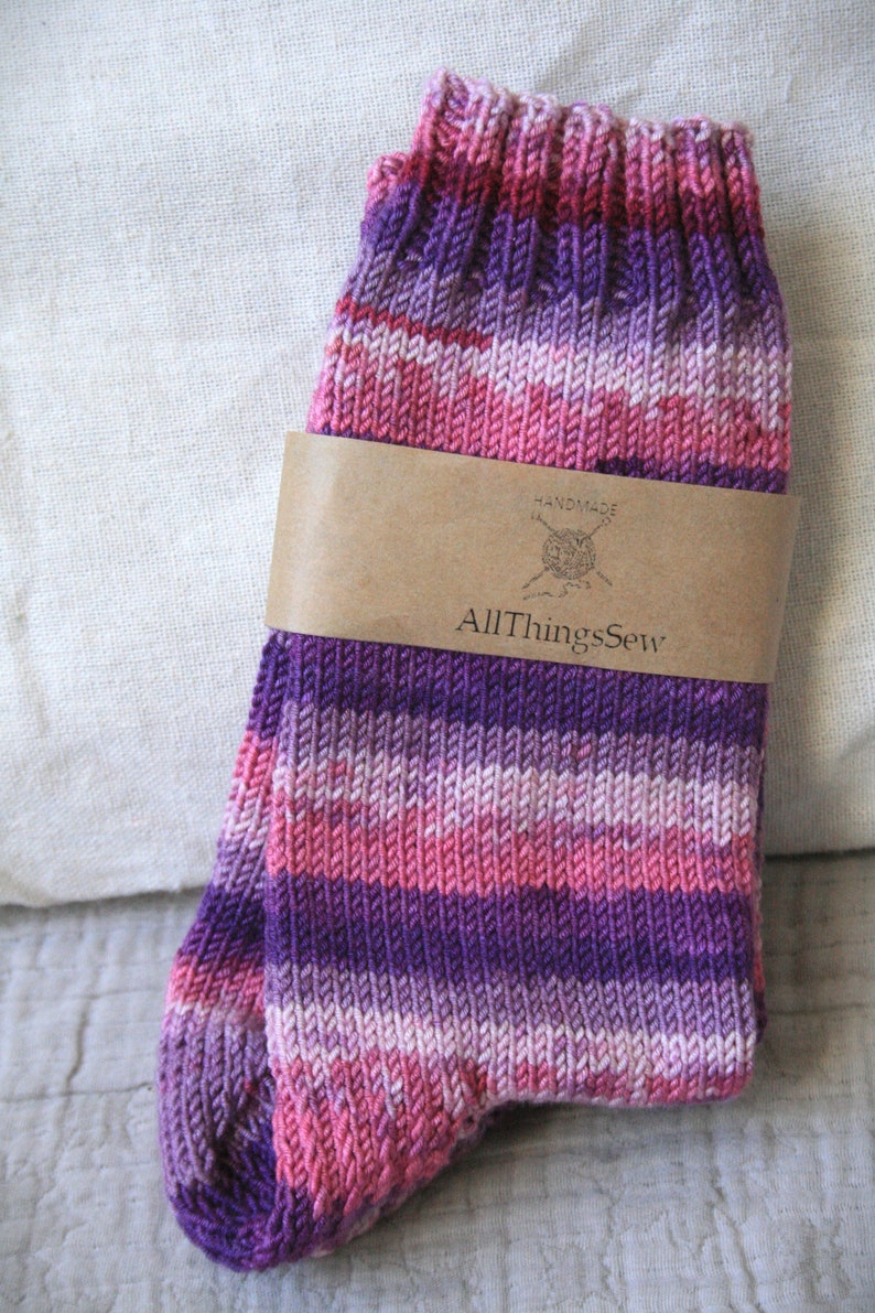 Hand Knitted Socks, Knitted Socks, Handmade Socks, Knitted Cotton Socks ...