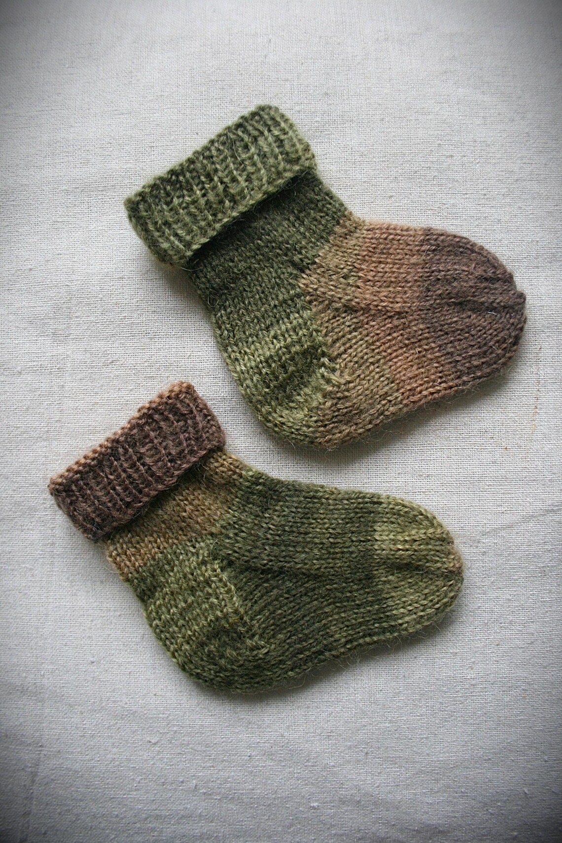 Knitted Army Baby Booties - Etsy