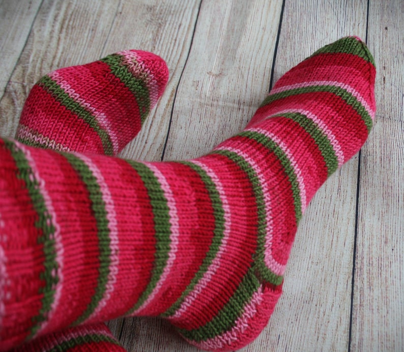Hand Knitted Socks, Knitted Socks, Handmade Socks, Knitted Cotton Socks ...