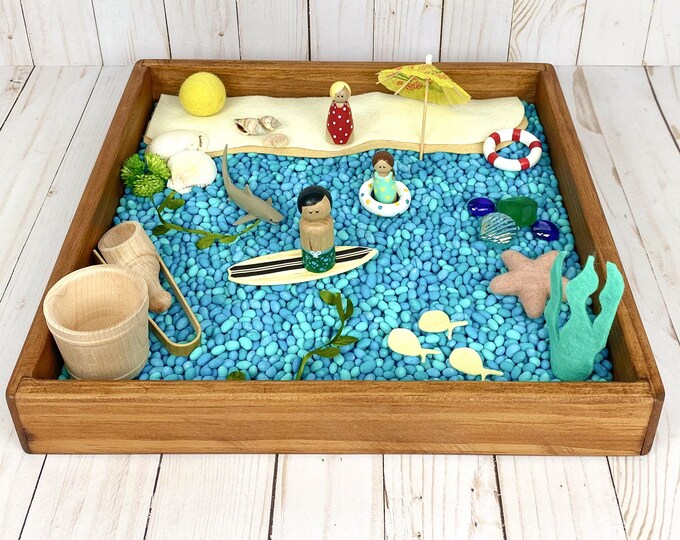 Ocean Sensory Bin Kit/ Beach Small World Play Tray Activity Set/summer ...