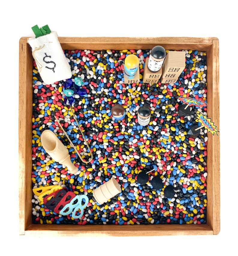 Superhero Sensory Tray Activity Set/sensory Bin Kit/small - Etsy