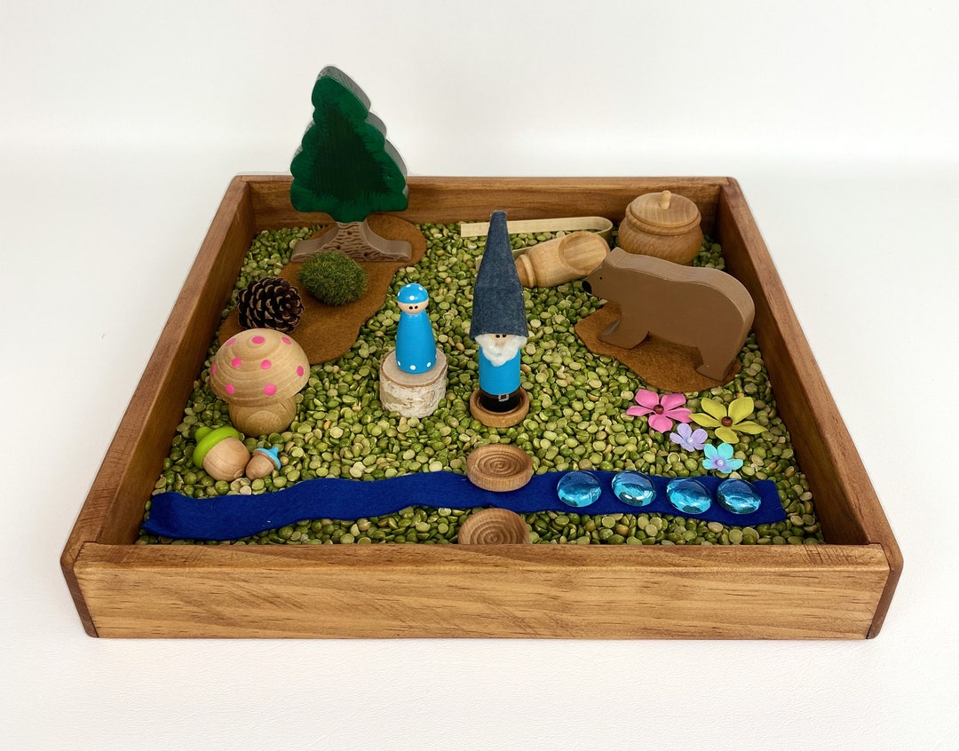 Gnome & Mushroom Girl Sensory Bin/forest Play Activity Tray/woodland ...