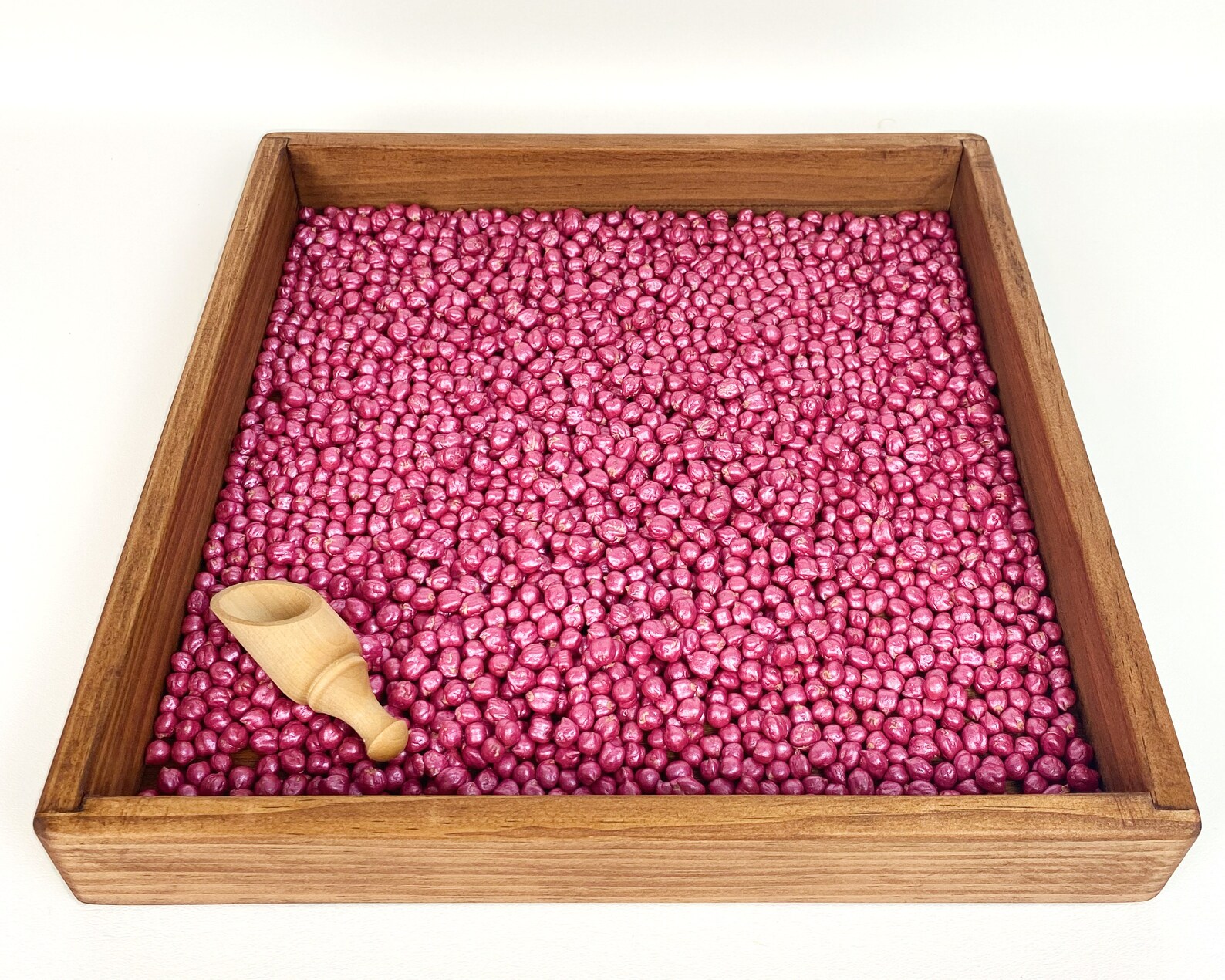 Pink metallic beans sensory bin filler/sensory tray | Etsy