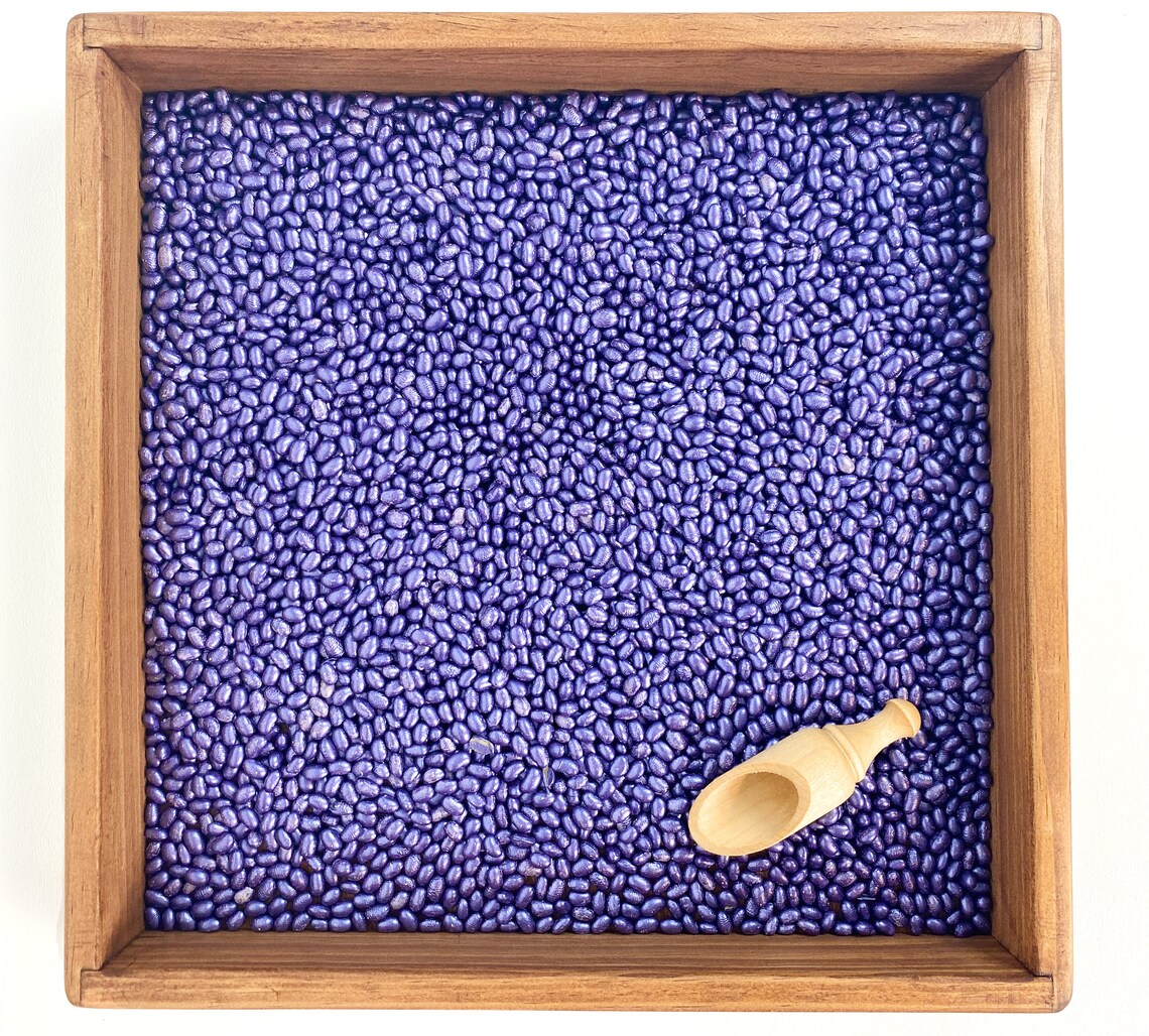 Purple Metallic Beans Sensory Bin Filler/sensory Tray | Etsy