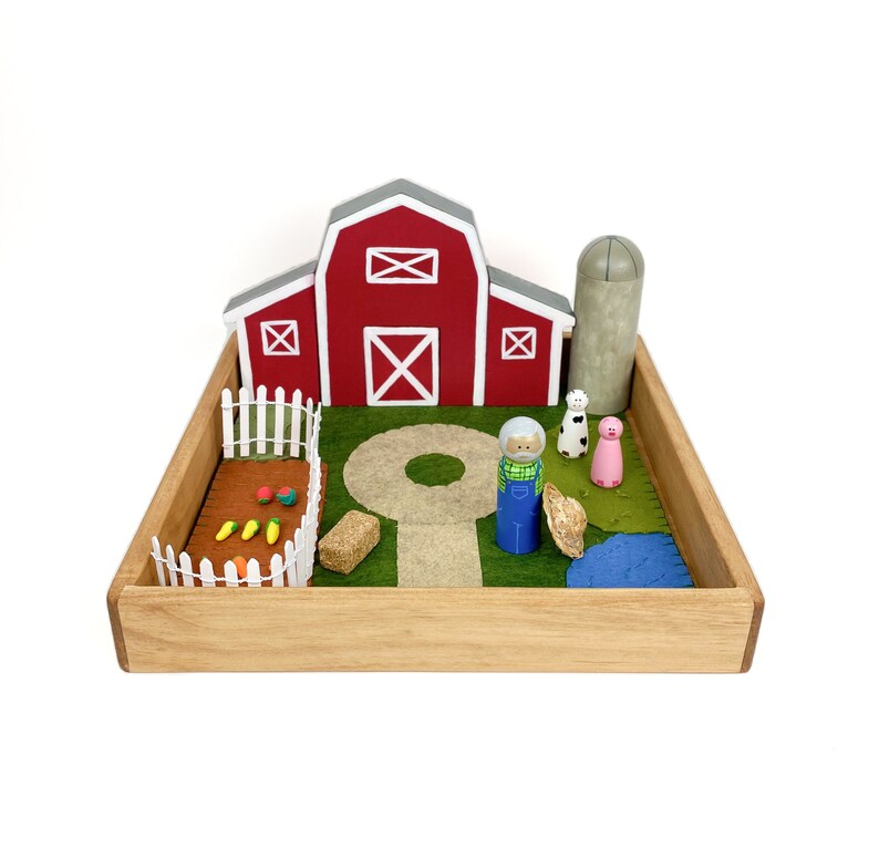 Farm Felt Play Mat/garden Felt Play Mat/small World Play/loose | Etsy