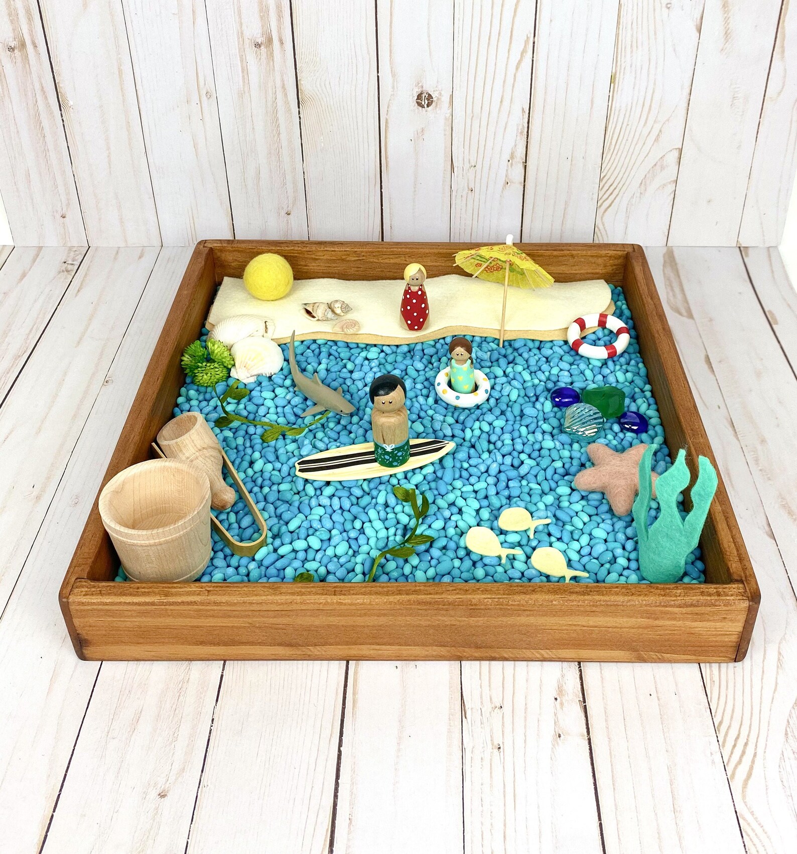 Ocean Sensory Bin Kit/ Beach Small World Play Tray Activity | Etsy
