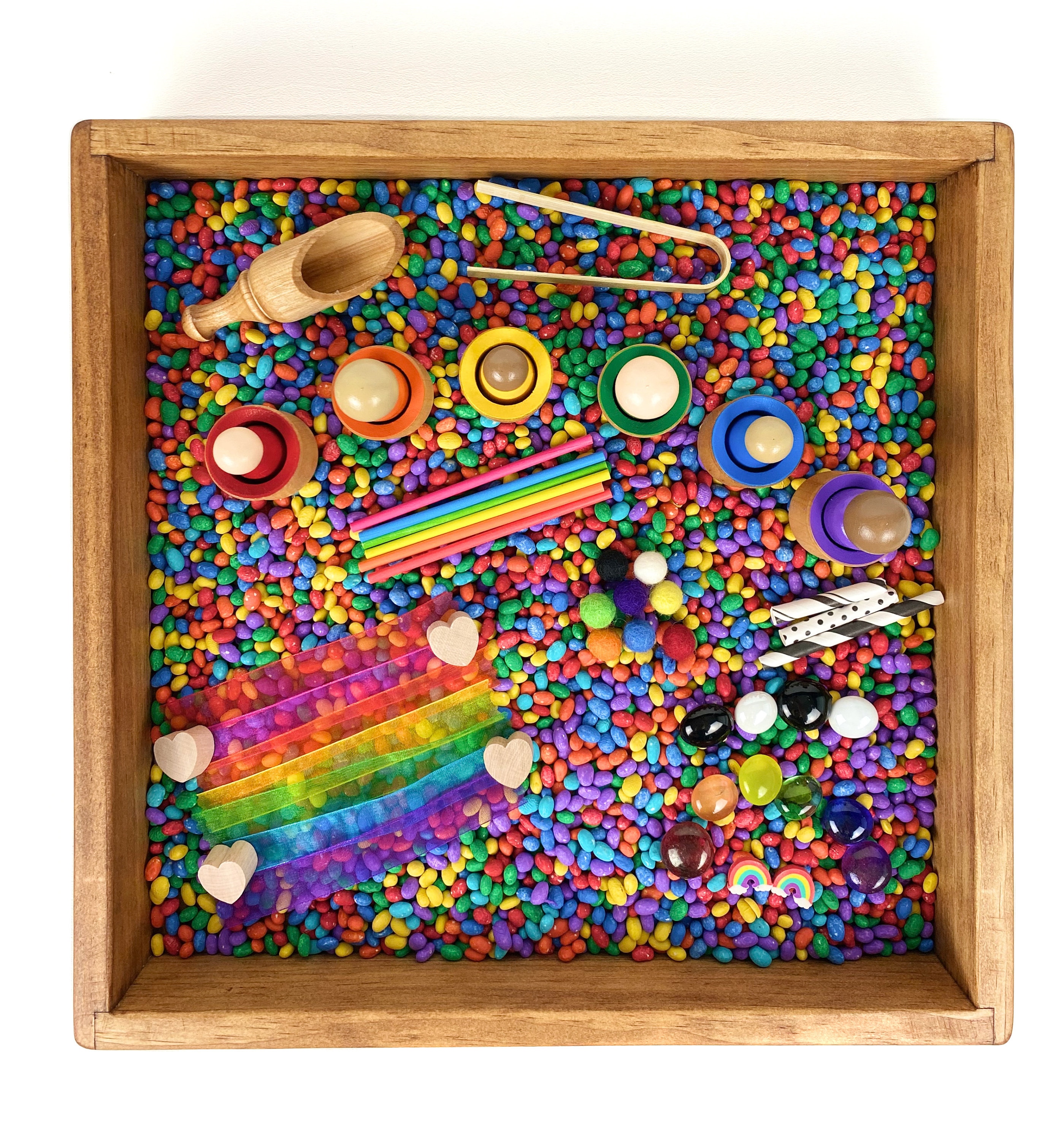 Rainbow Sensory Tray Activity Set/colors Sensory Bin Kit/small - Etsy ...