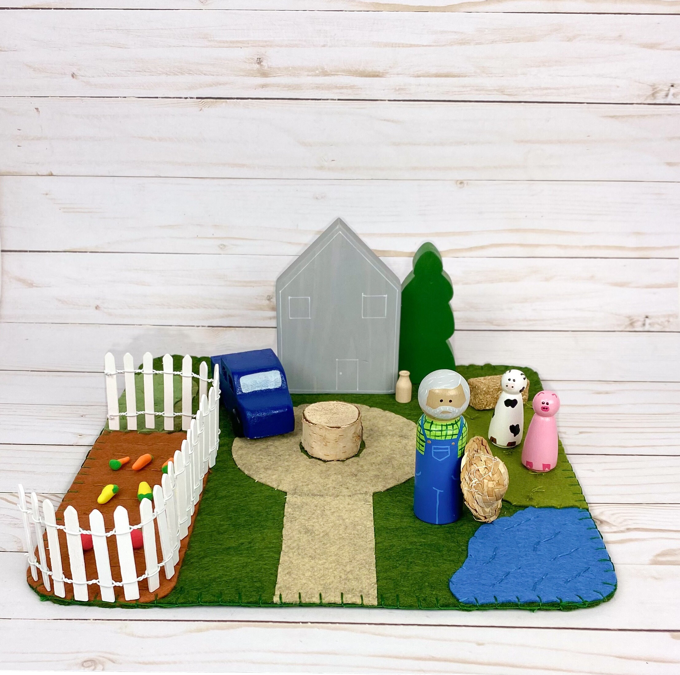 Farm Felt Play Mat/garden Felt Play Mat/small World Play/loose | Etsy