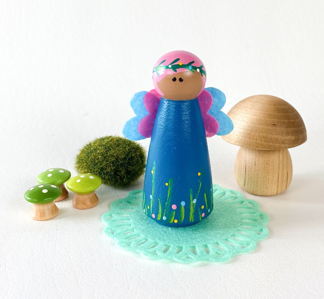 Fairy Peg Doll/forest Small World Play/dollhouse Accessory/open Ended ...