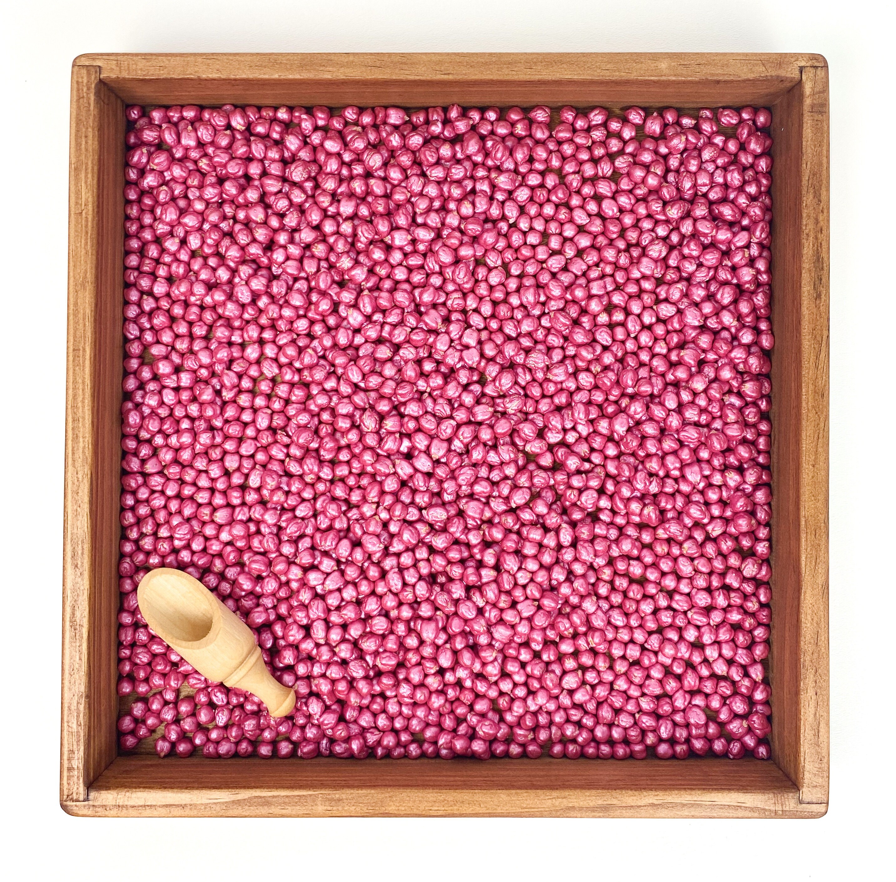 Pink metallic beans sensory bin filler/sensory tray | Etsy