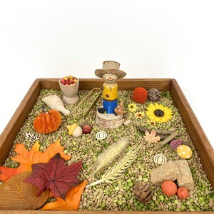 Fall Scarecrow Sensory Bin Kit/play Activity Tray/farm Small - Etsy
