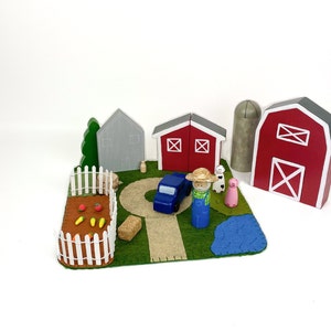 Farm Felt Play Mat/garden Felt Play Mat/small World Play/loose - Etsy