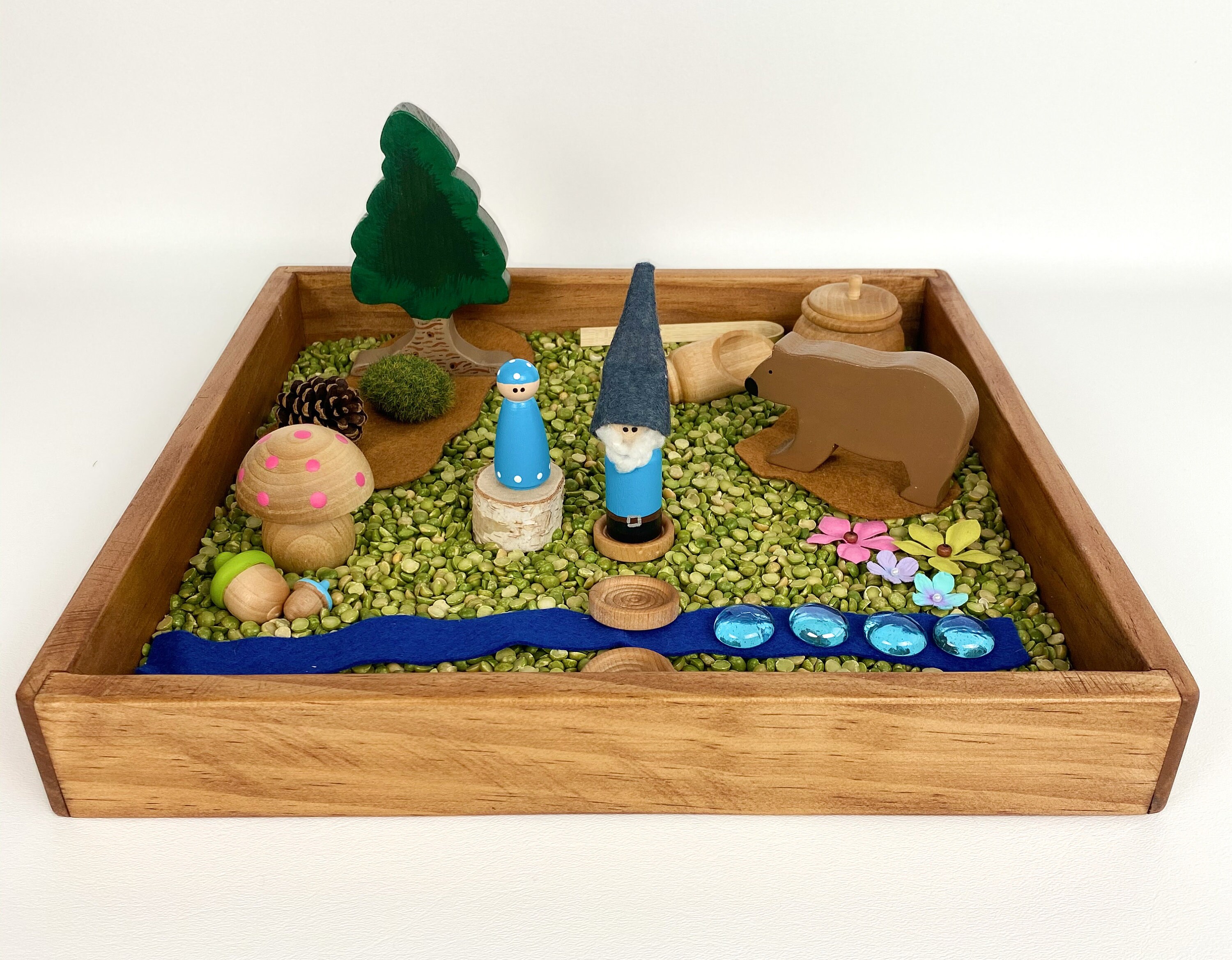 Gnome & Mushroom Girl Sensory Bin/forest Play Activity | Etsy