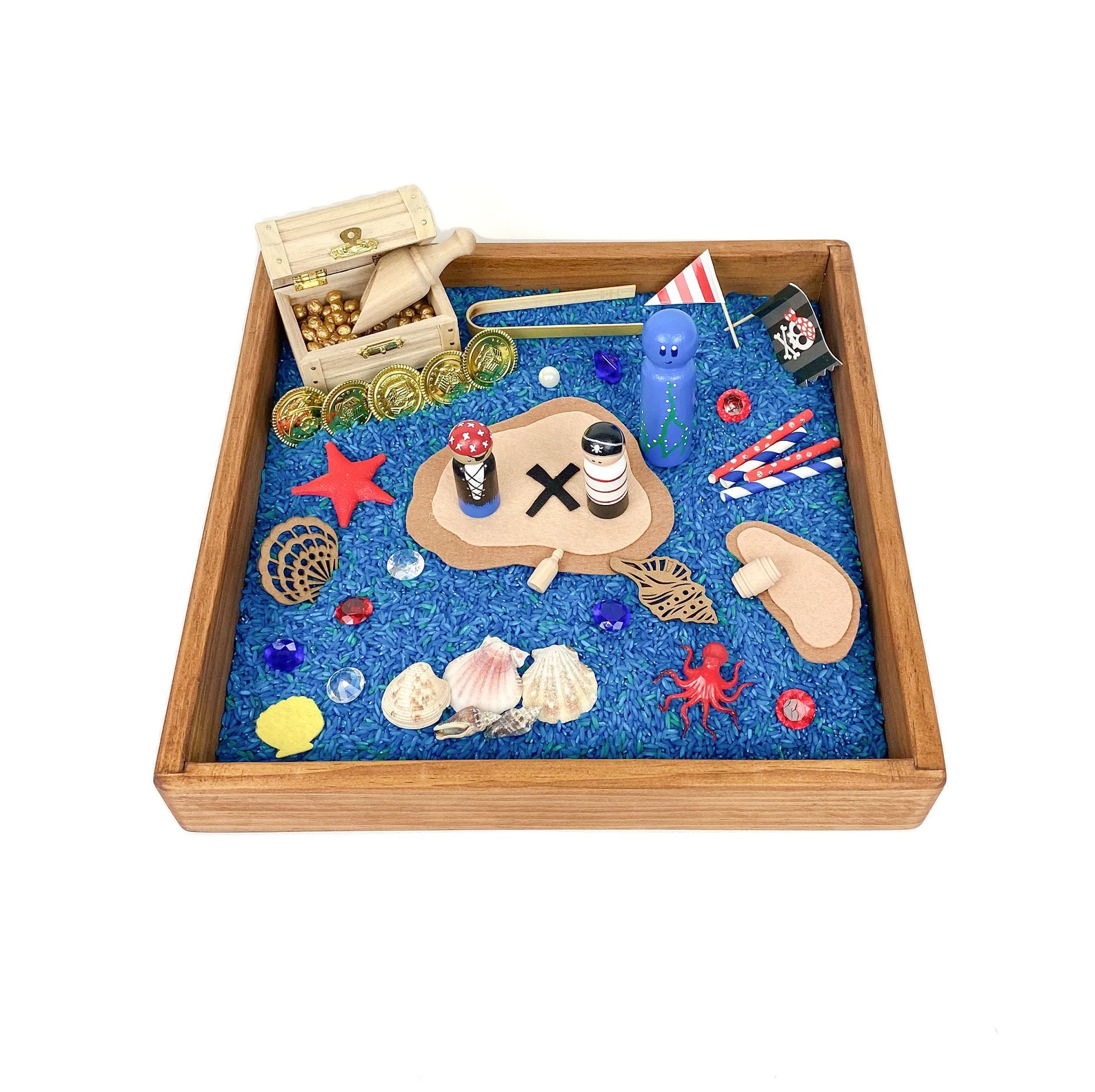 Pirate Sensory Tray Activity Set/ocean/sensory Bin Kit/small | Etsy