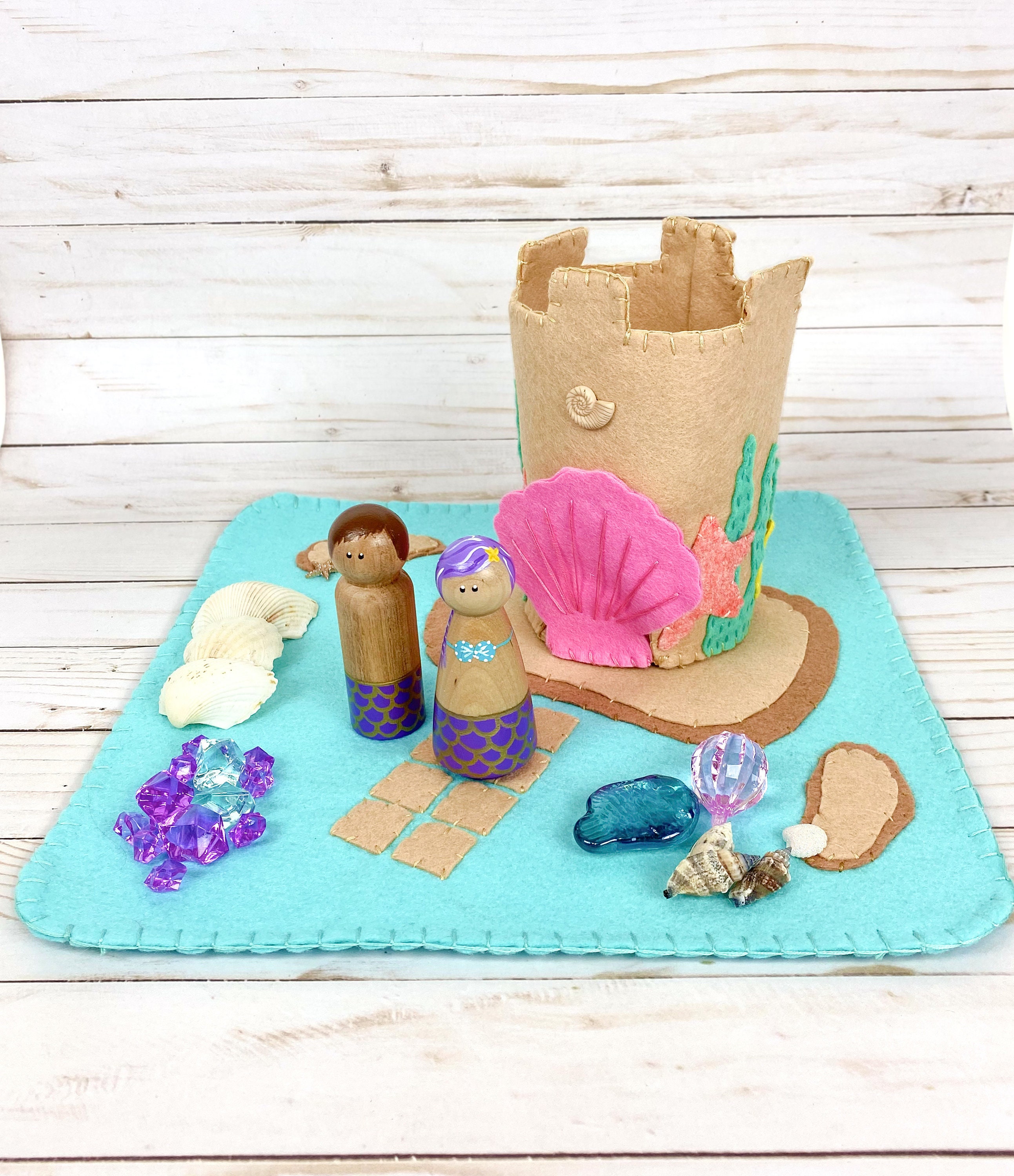 Mermaid Playscape/ocean Felt Play Mat/imaginative Play | Etsy